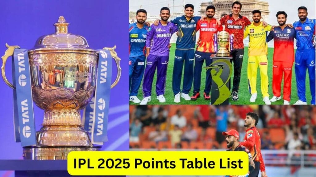 IPL 2025 Points Table List: आईपीएल 2025 की पॉइंट्स टेबल देखें, इस टीम ...